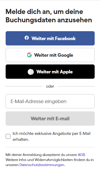 Wie kann ich mich in mein Konto einloggen?